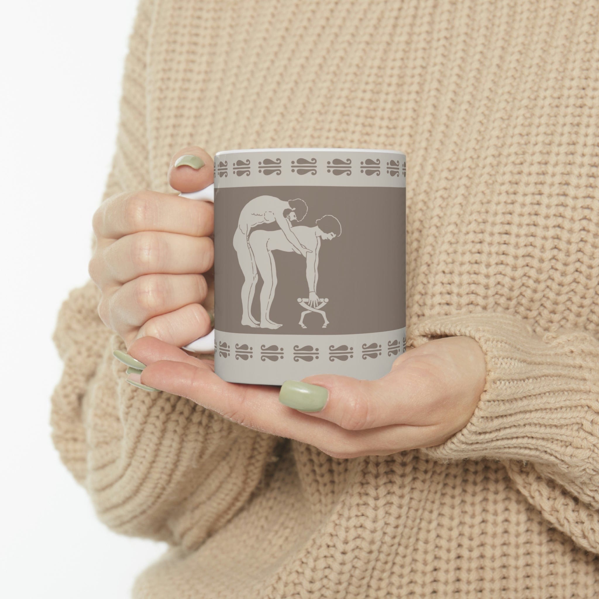 Birdcage Inspired Greek Boy Dinnerware - Doggy Pattern Ceramic Mug 11o ...